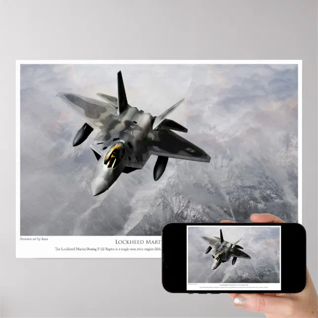 Lockheed Martin F-22 Raptor Poster | Zazzle
