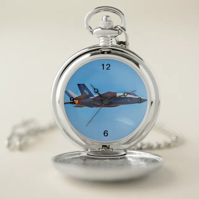 Lockheed Martin F-35A Lightning II Pocket Watch | Zazzle