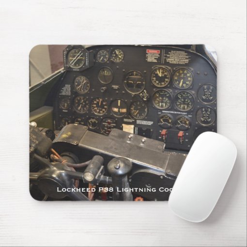 Lockheed P38 Lightning Cockpit Mouse Pad | Zazzle