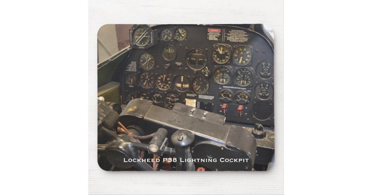 Lockheed P38 Lightning Cockpit Mouse Pad | Zazzle