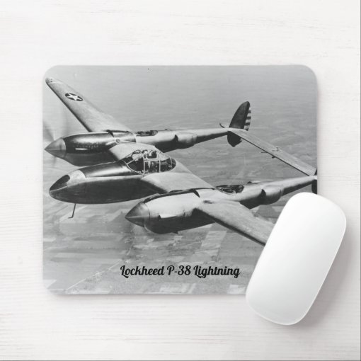 Lockheed P-38 Lightning aircraft photograph Mouse Pad | Zazzle