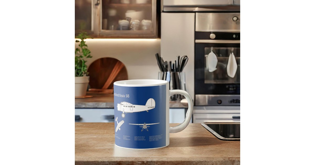 Lockheed Vega 5B - Airplane Plans ABD Coffee Mug | Zazzle