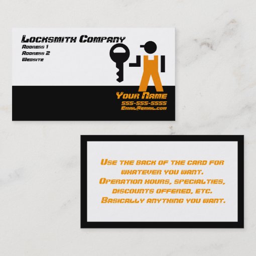 Locksmith Business Card | Zazzle