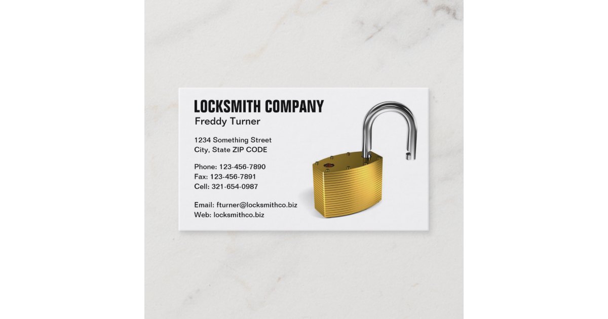 Locksmith Business Card | Zazzle