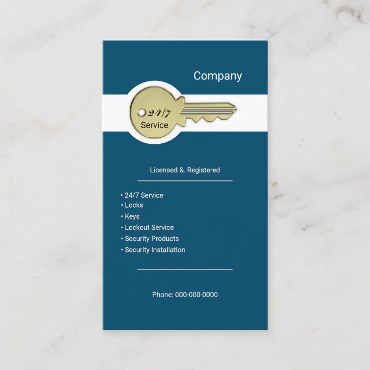 Locksmith Business Card | Zazzle