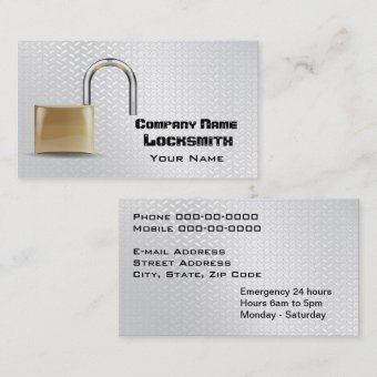 Locksmith Business Card | Zazzle