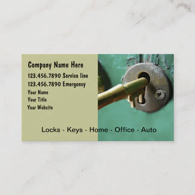 Locksmith Business Cards | Zazzle