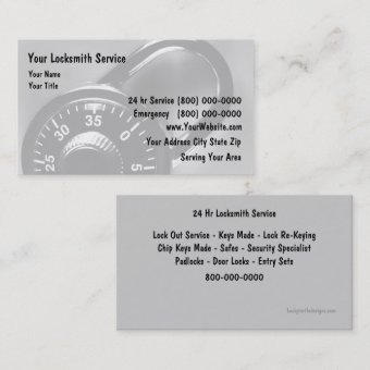 Locksmith Business Cards | Zazzle