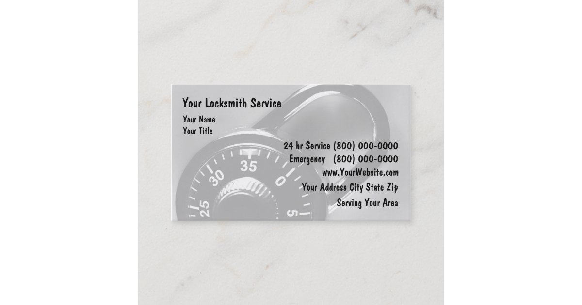 Locksmith Business Cards | Zazzle