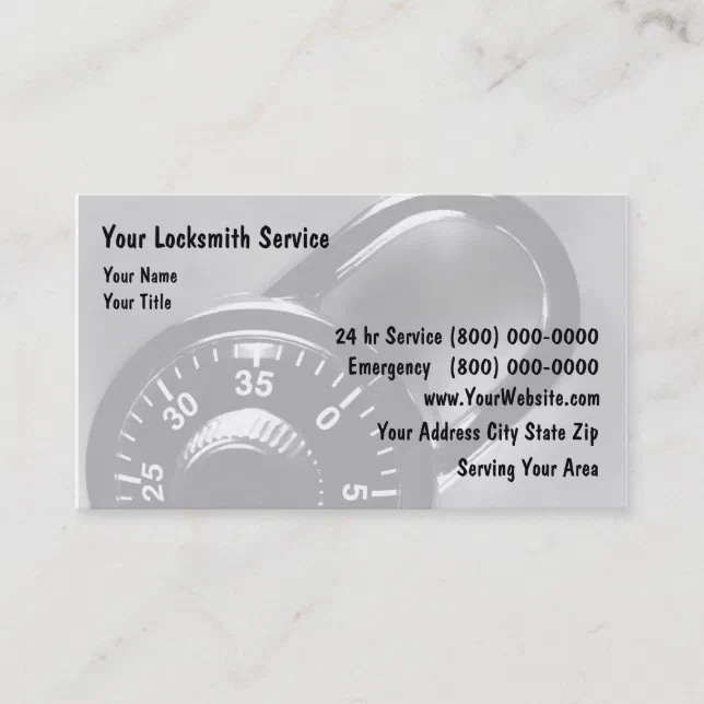 Locksmith Business Cards | Zazzle