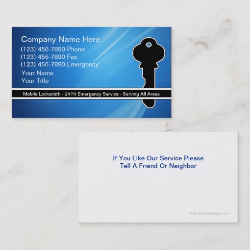 Locksmith Business Cards | Zazzle