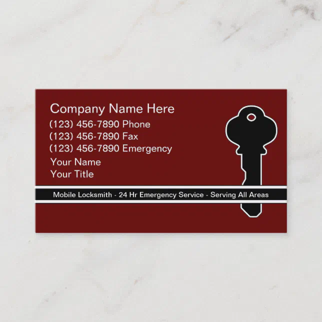 Locksmith Business Cards | Zazzle