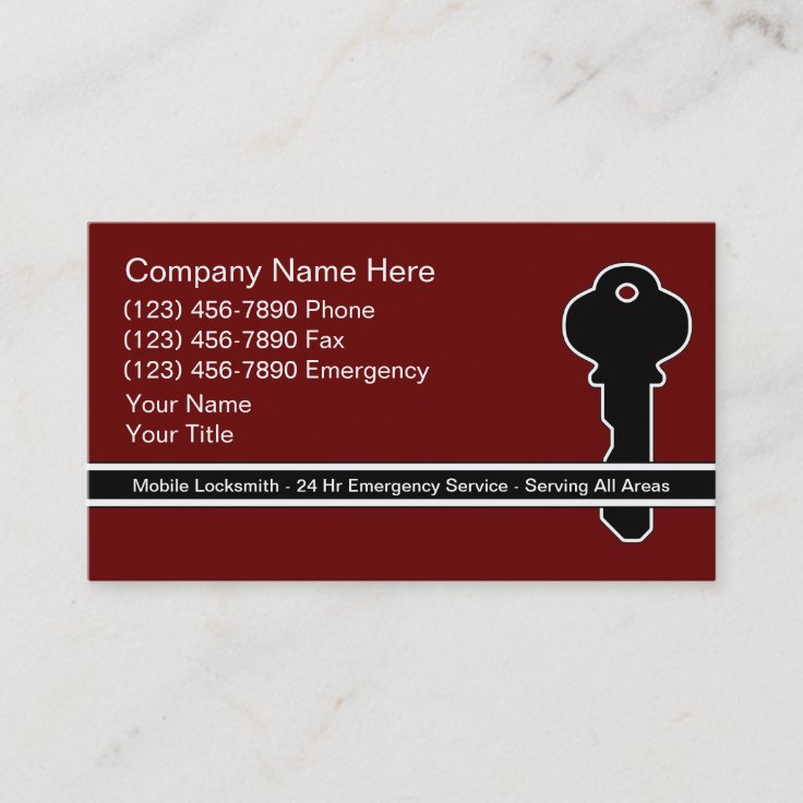 Locksmith Business Cards | Zazzle