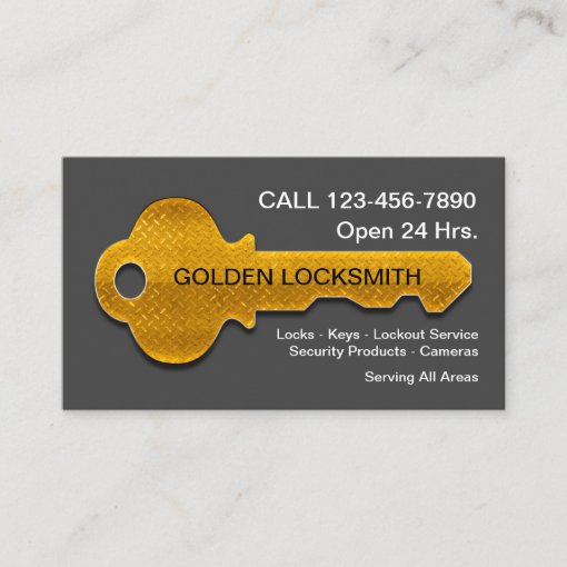 Locksmith Modern House Key Style Business Card | Zazzle