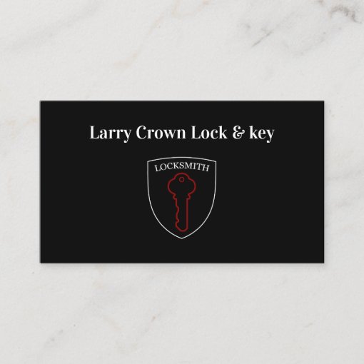 Locksmith Professional Business Cards Template | Zazzle