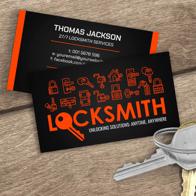 Locksmith Services Business Card | Zazzle