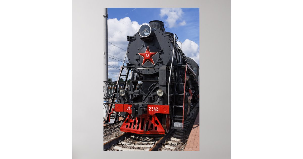 Locomotive, Soviet steam locomotive L-2342 "Swa... Poster | Zazzle