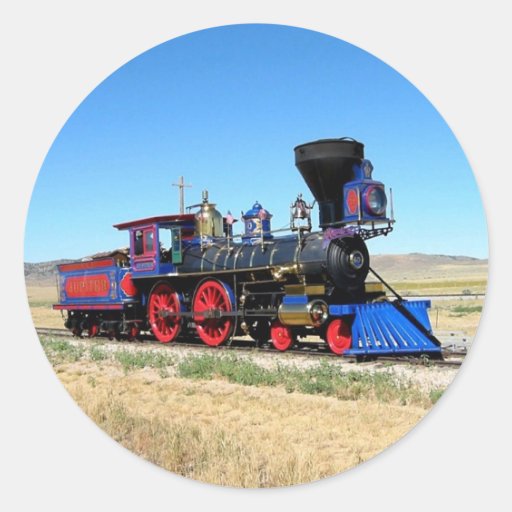 Locomotive Steam Engine Train Photo Classic Round Sticker | Zazzle
