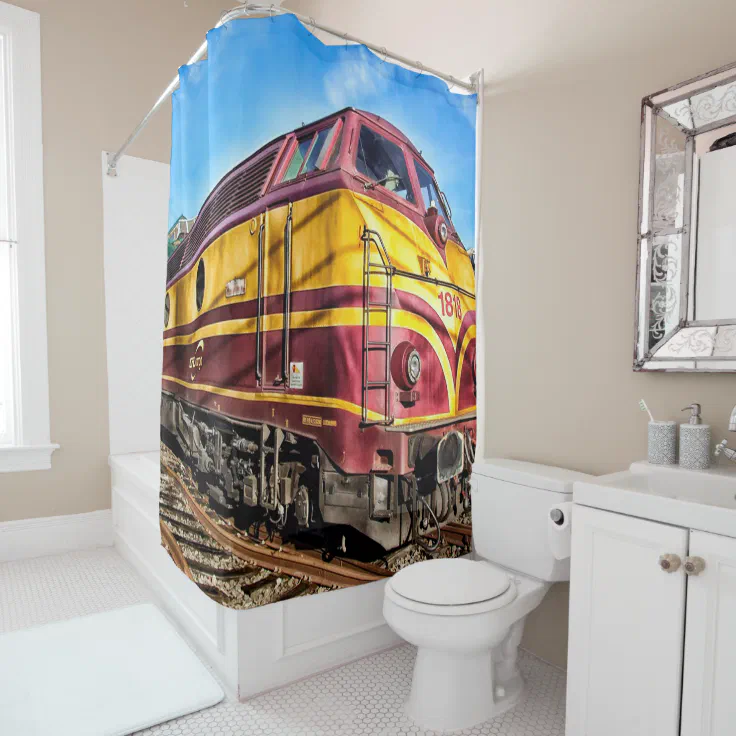 Locomotive Steam Engine Train Shower Curtain | Zazzle