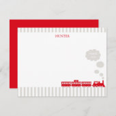 Locomotive Train Thank You Note Card Stationery | Zazzle