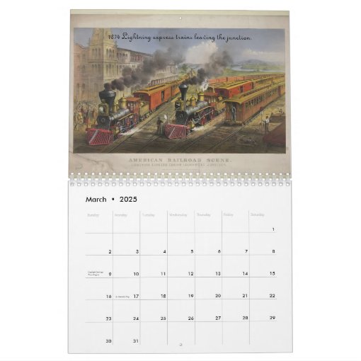 Locomotives of the 1800s calendar | Zazzle