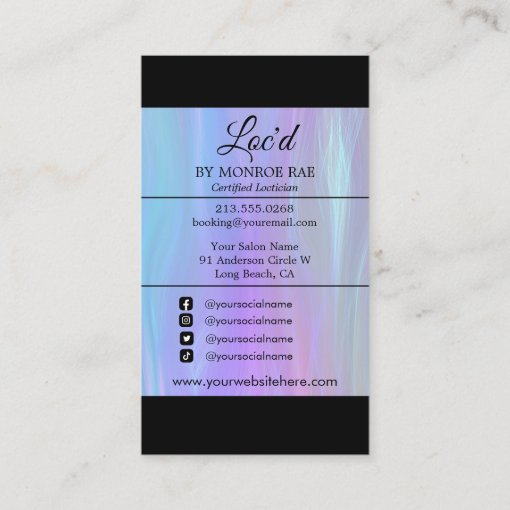 Loctitian Loc Stylist Beauty & Hair Salon Business Card | Zazzle
