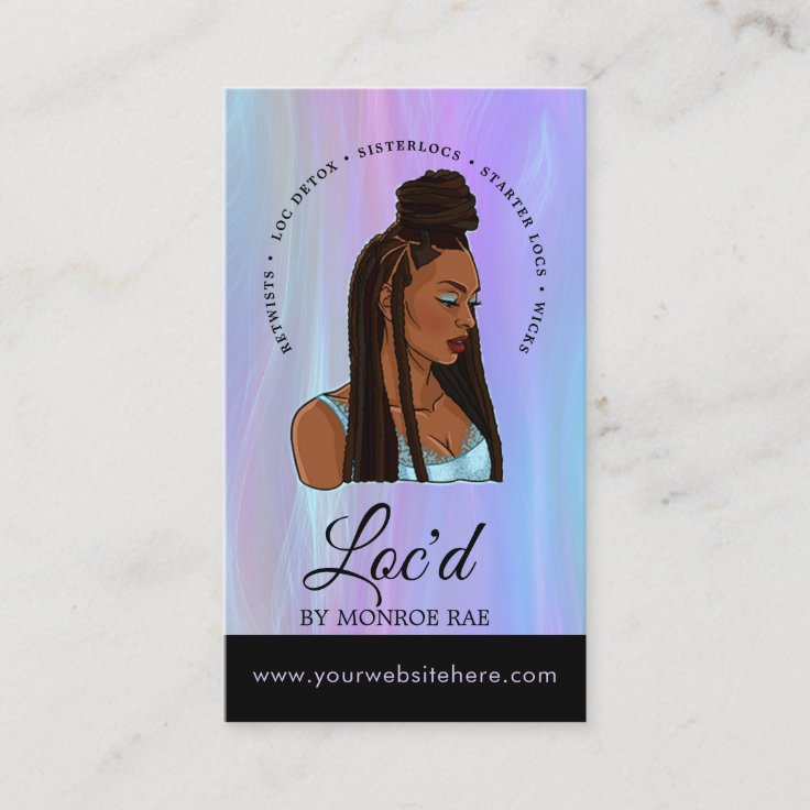 Loctitian Loc Stylist Beauty & Hair Salon Business Card | Zazzle