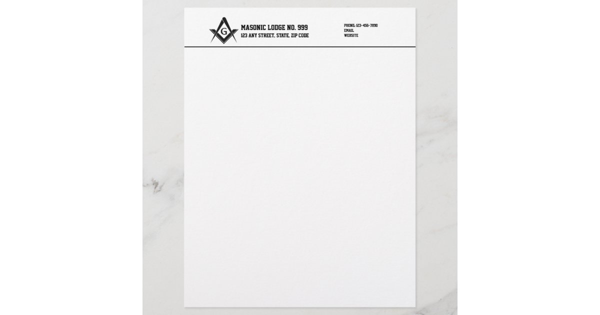 Lodge Letterhead - Bold | Zazzle