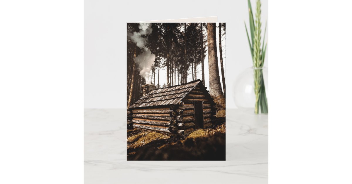 LOG CABIN BIRTHDAY CARDS, INSPIRING JOYFUL CARD | Zazzle