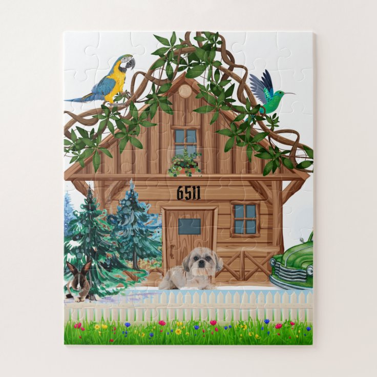 Log Cabin Home Jigsaw Puzzle | Zazzle
