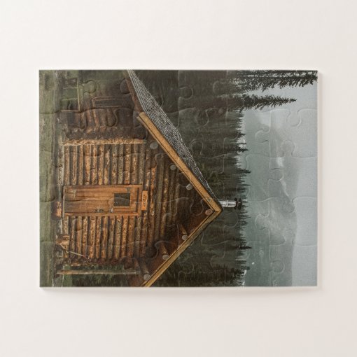 LOG CABIN HOUSE JIGSAW PUZZLE | Zazzle