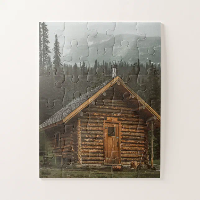 LOG CABIN HOUSE JIGSAW PUZZLE | Zazzle