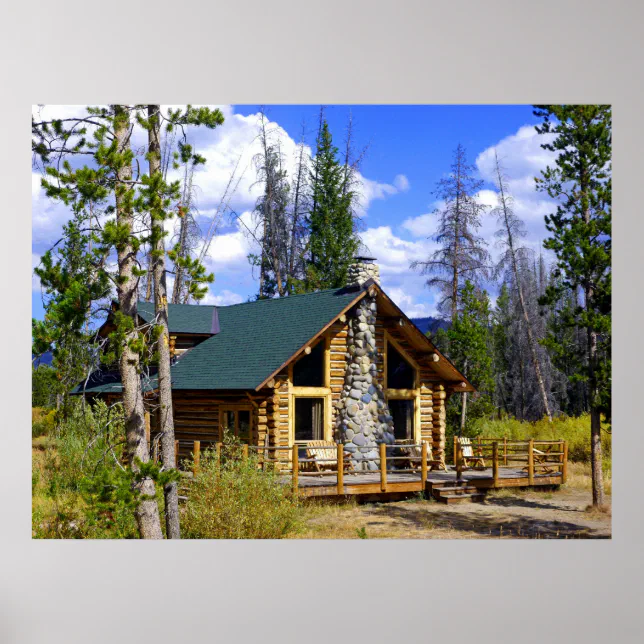 Log cabin poster | Zazzle