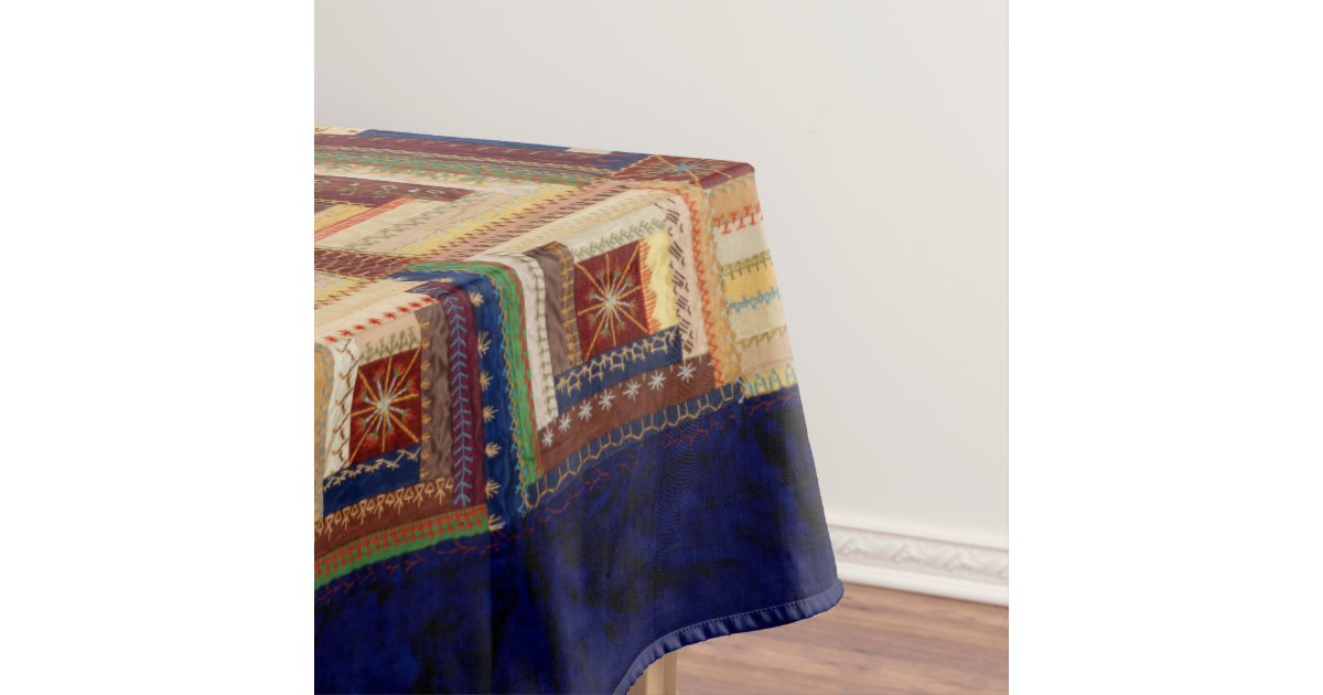 Log Cabin quilt Tablecloth | Zazzle