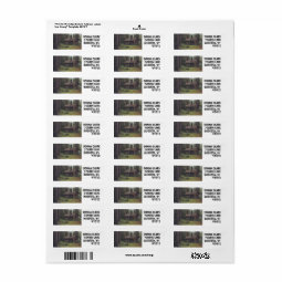 LOG CABIN RETURN ADDRESS LABELS | Zazzle