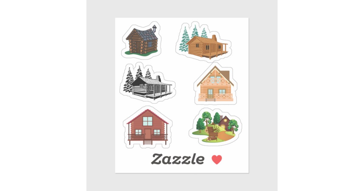 Log Cabin Stickers | Zazzle