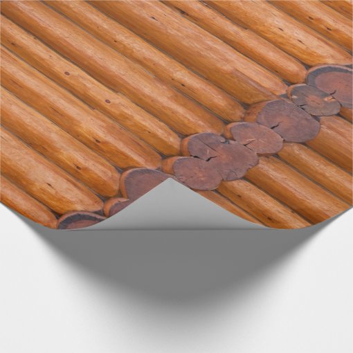 Log Cabin Wall Wrapping Paper | Zazzle