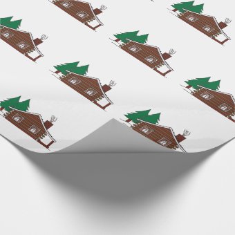 Log Cabin Wrapping Paper | Zazzle