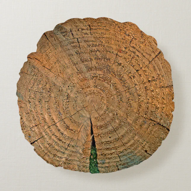 Log Slice Round Pillow | Zazzle