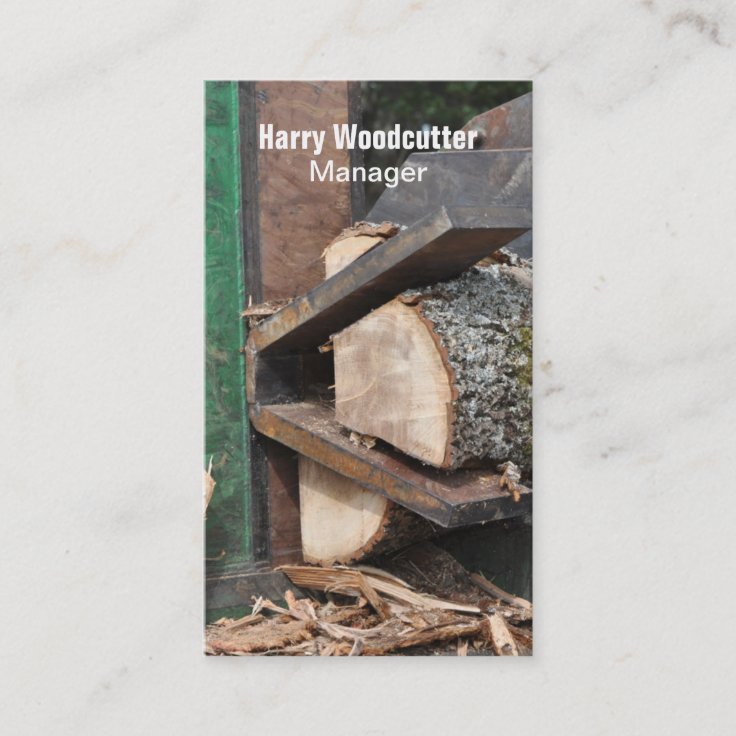 Log splitter business card | Zazzle