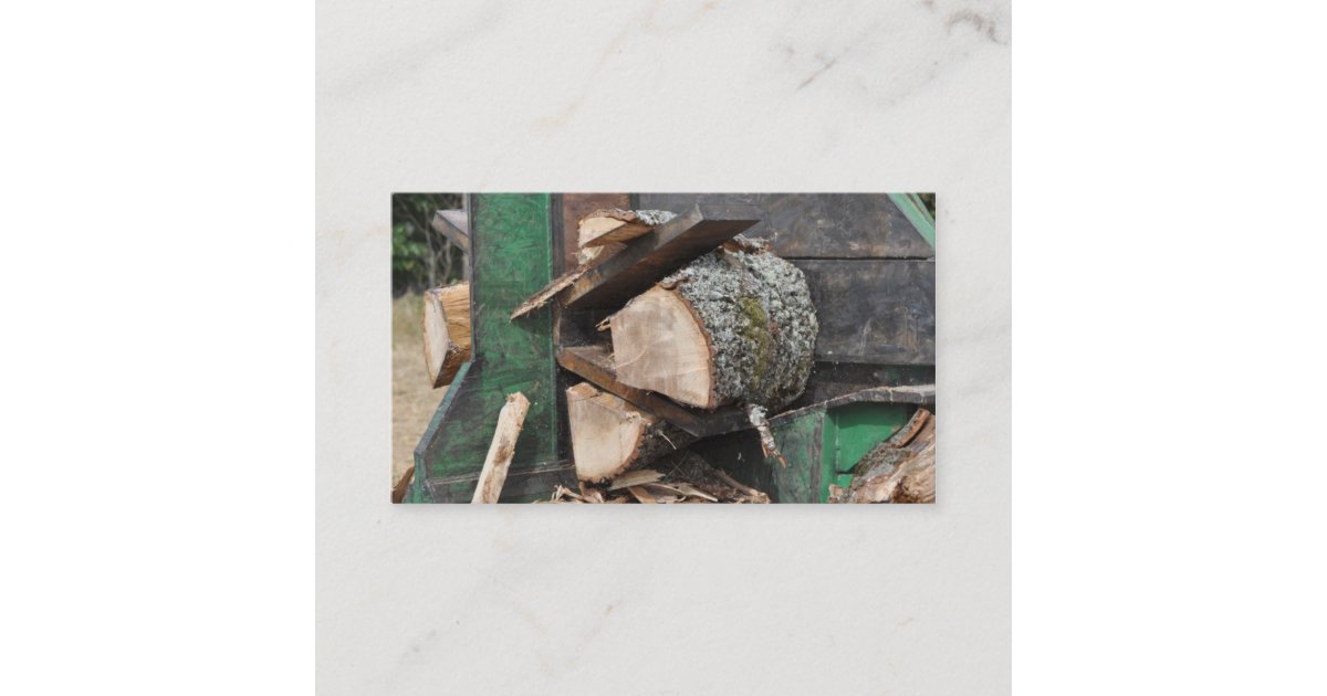 Log splitter business card | Zazzle