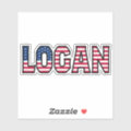 Logan Name First Name USA Sticker Stickerset | Zazzle