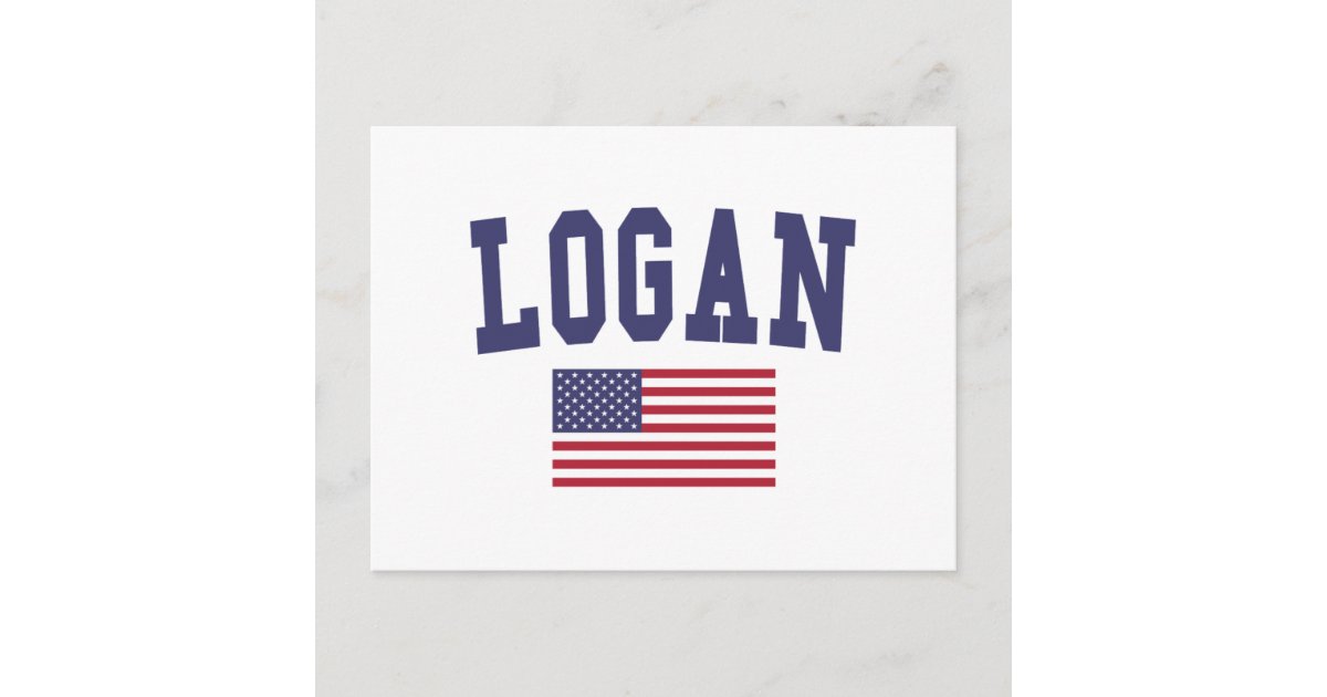 Logan US Flag Postcard | Zazzle