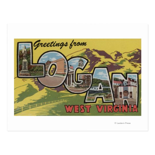 Logan, West Virginia - Large Letter Scenes Postcard | Zazzle.com