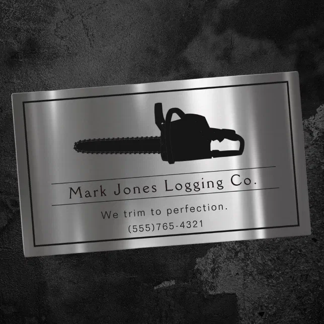 Logging Tree Trimming Saw Service Business Card | Zazzle