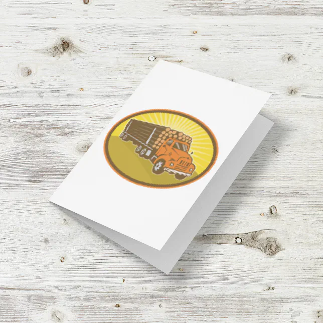 Logging Truck Card | Zazzle