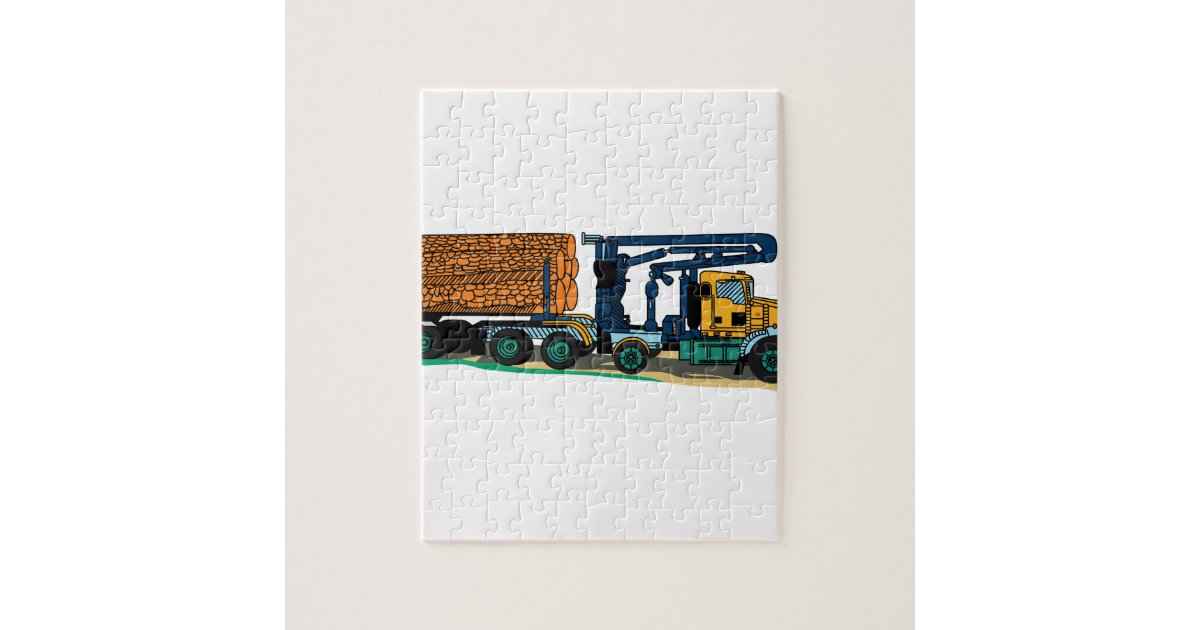 Logging Truck Jigsaw Puzzle | Zazzle
