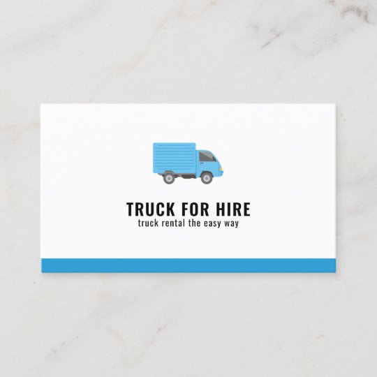 Logistics and Transport Truck for Hire Business Card | Zazzle.com