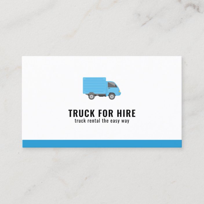 Logistics and Transport Truck for Hire Business Card | Zazzle.com