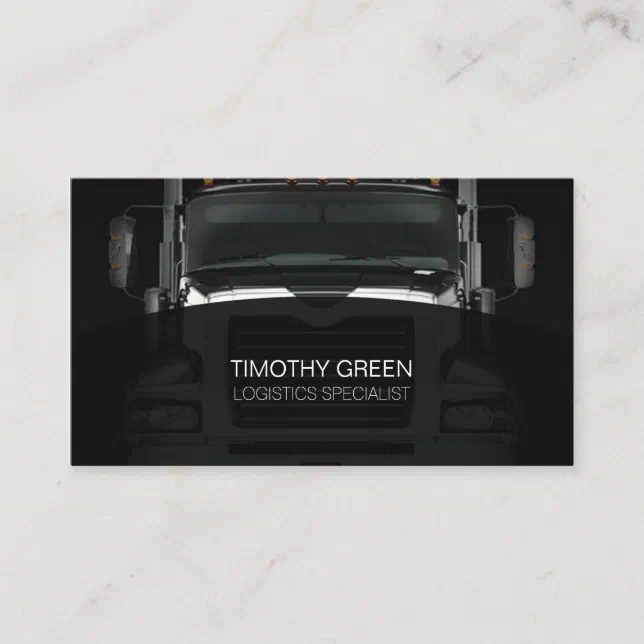 Logistics Transportation Services Truck Front Business Card | Zazzle